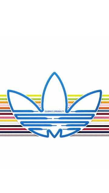 El logo de Adidas con líneas de colores