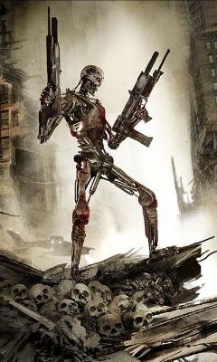 Máquina Terminator con dos Metralletas